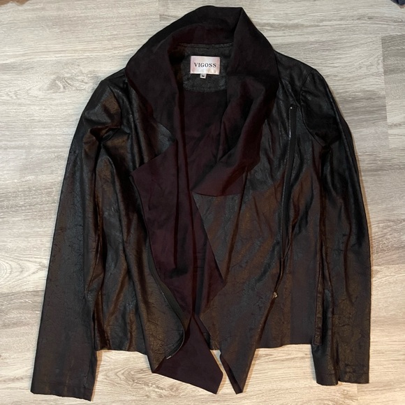 Vigoss | Jackets & Coats | Vigoss Black Suede Jacket | Poshmark